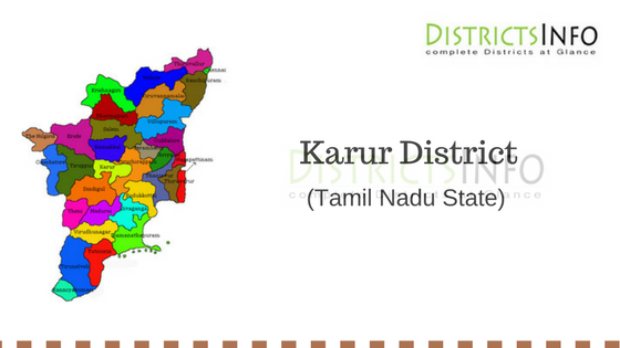 Karur District With Talukas in Tamil Nadu State