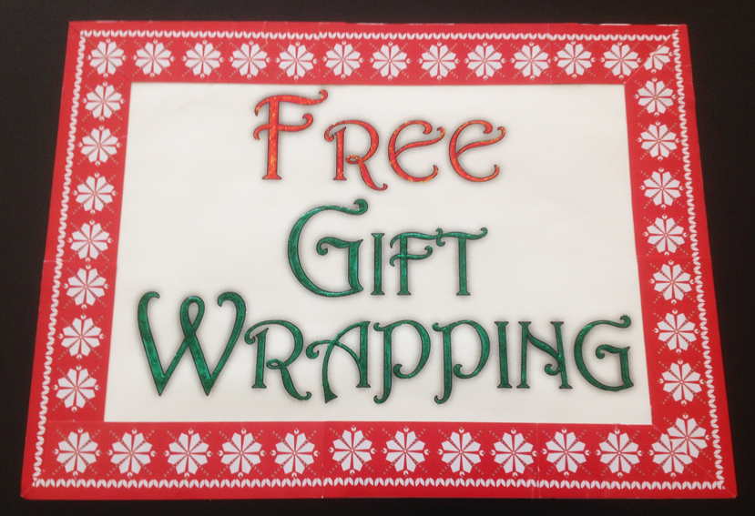 Gift Wrapping Signage