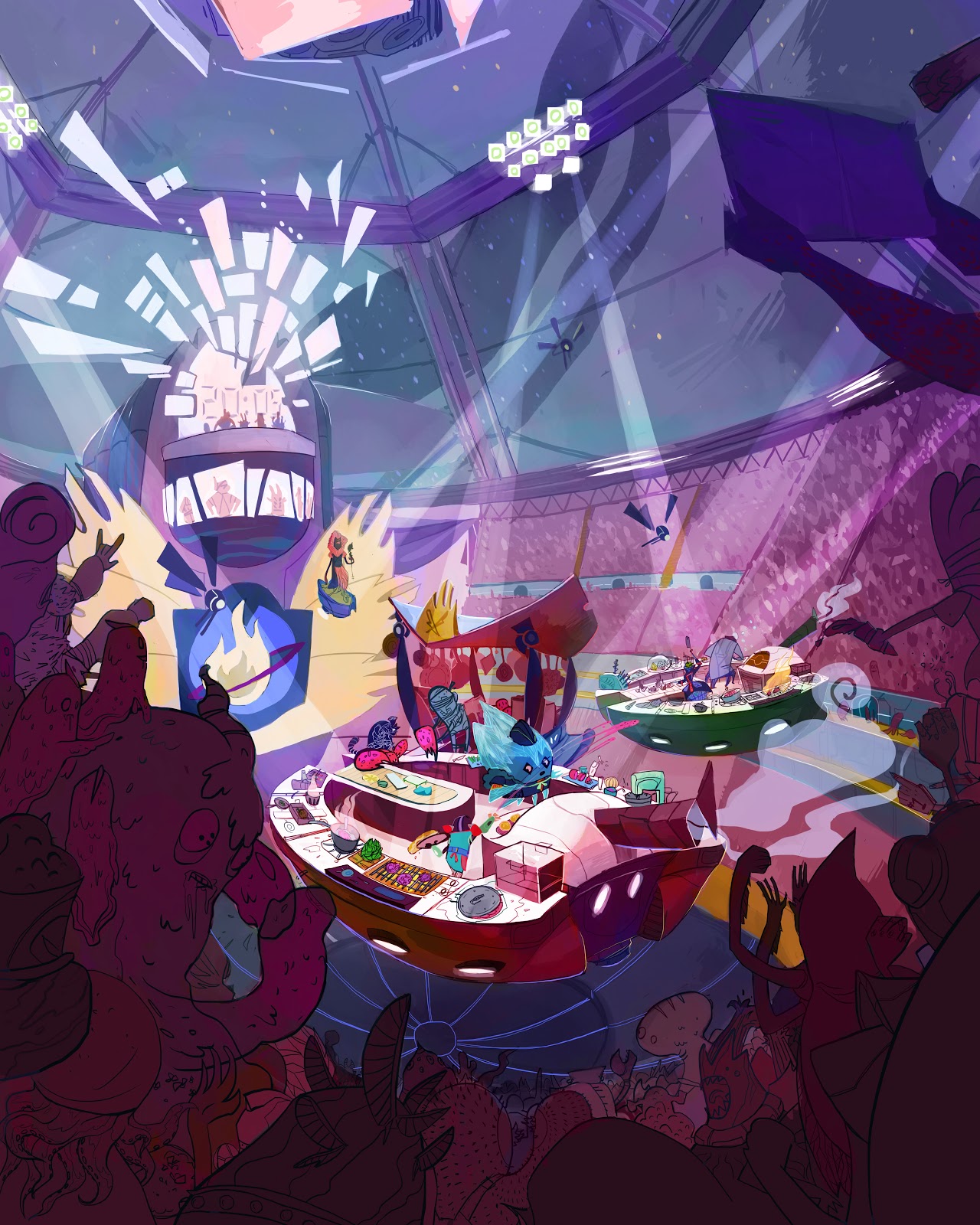 Kate Radomski Illustration: Food Fight! - Wok Battle