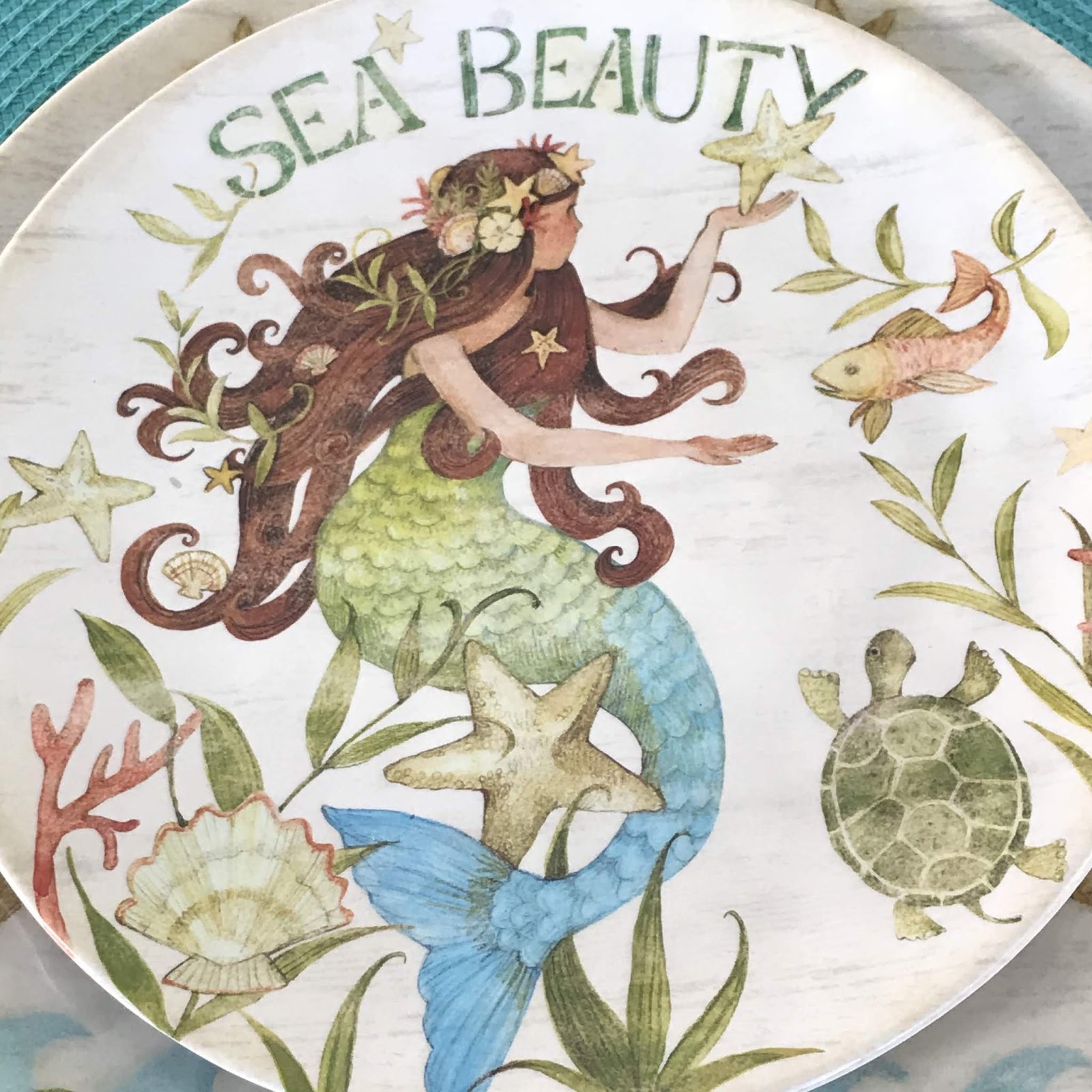 Seas The Day Mermaid Table - Purple Chocolat Home