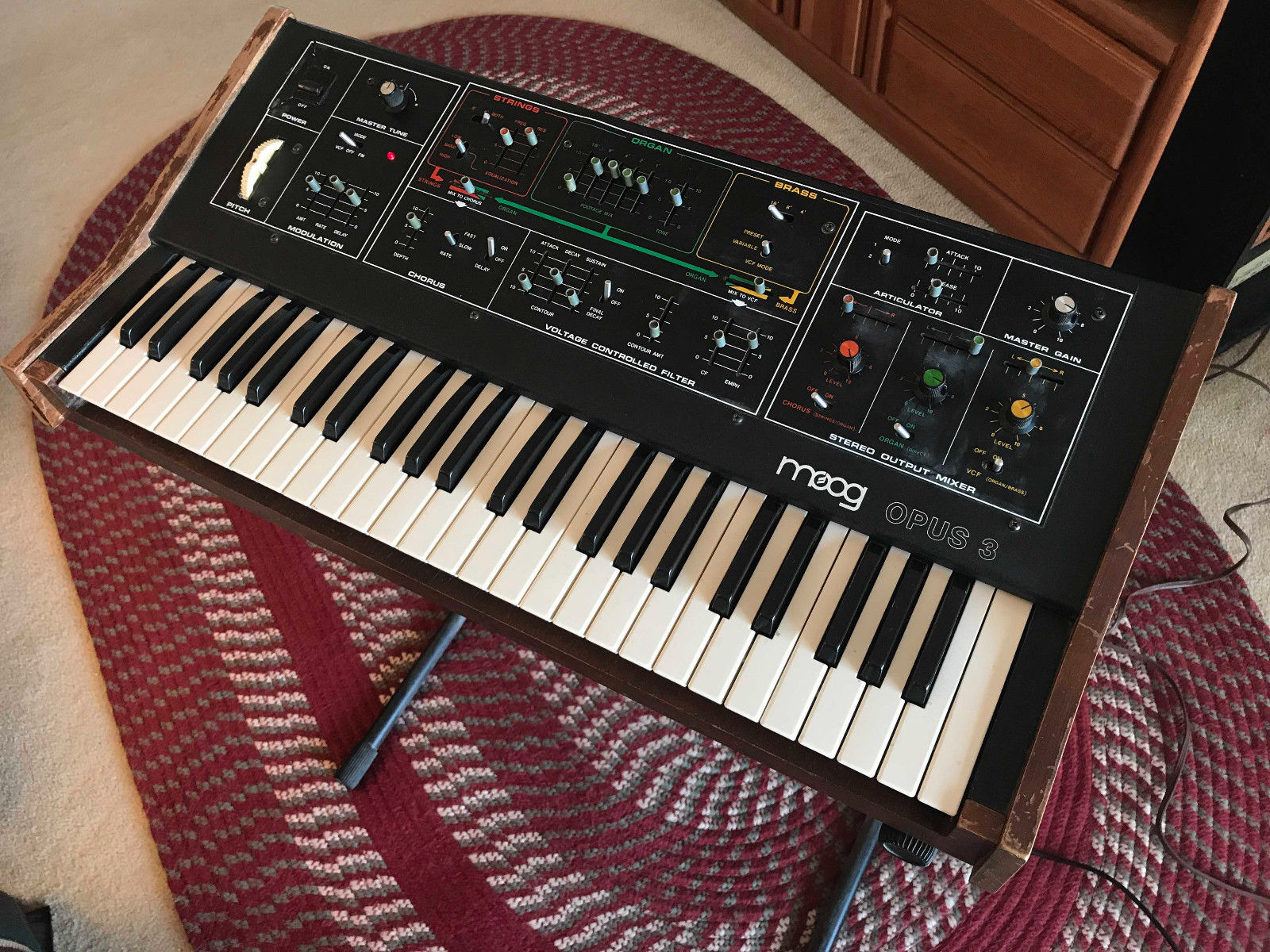 MATRIXSYNTH: 1980 MOOG Opus 3 Analog String Brass Organ Synthesizer ...