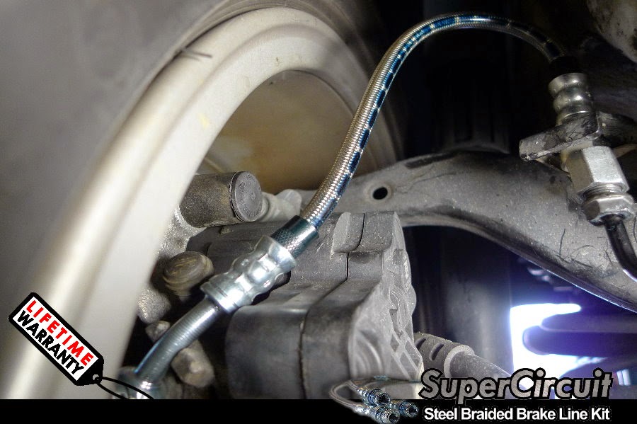 SUPERCIRCUIT Steel Braided Brake Lines: VW Golf 7 1.4 TSI Steel Braided ...