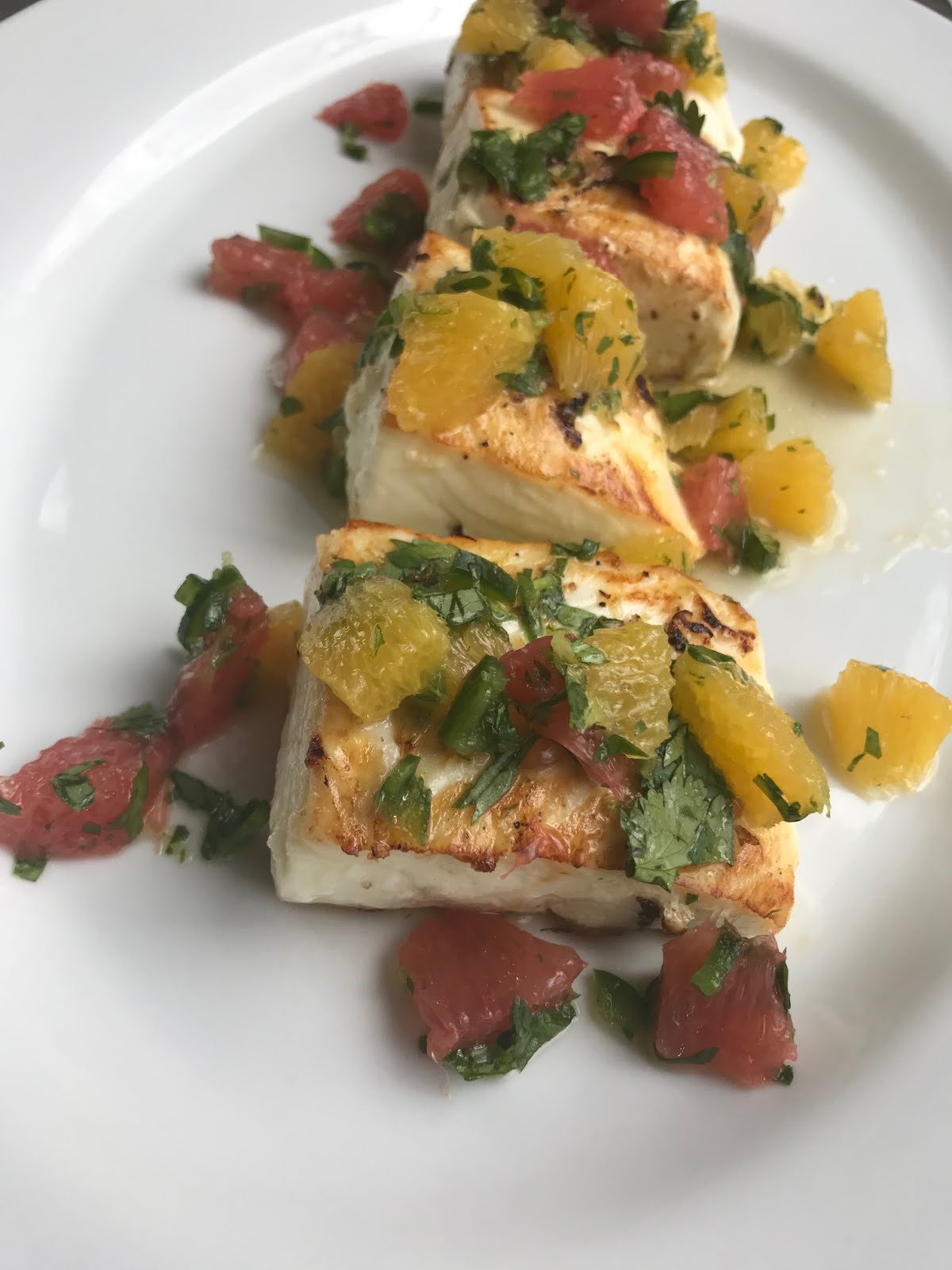 Pan-Seared Halibut with Citrus Salsa | Chef Jen