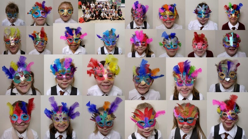 Year Two-South American Carnival Masks!