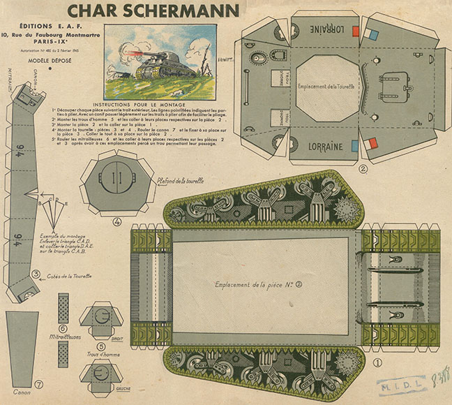 Chris Nielsen Updates: A SHERMAN TANK Papercraft from 1944