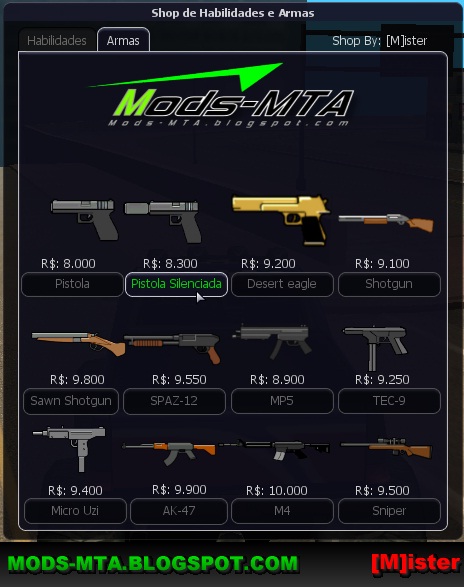 Shop BR de Habilidades e Armas - MTA Brasil