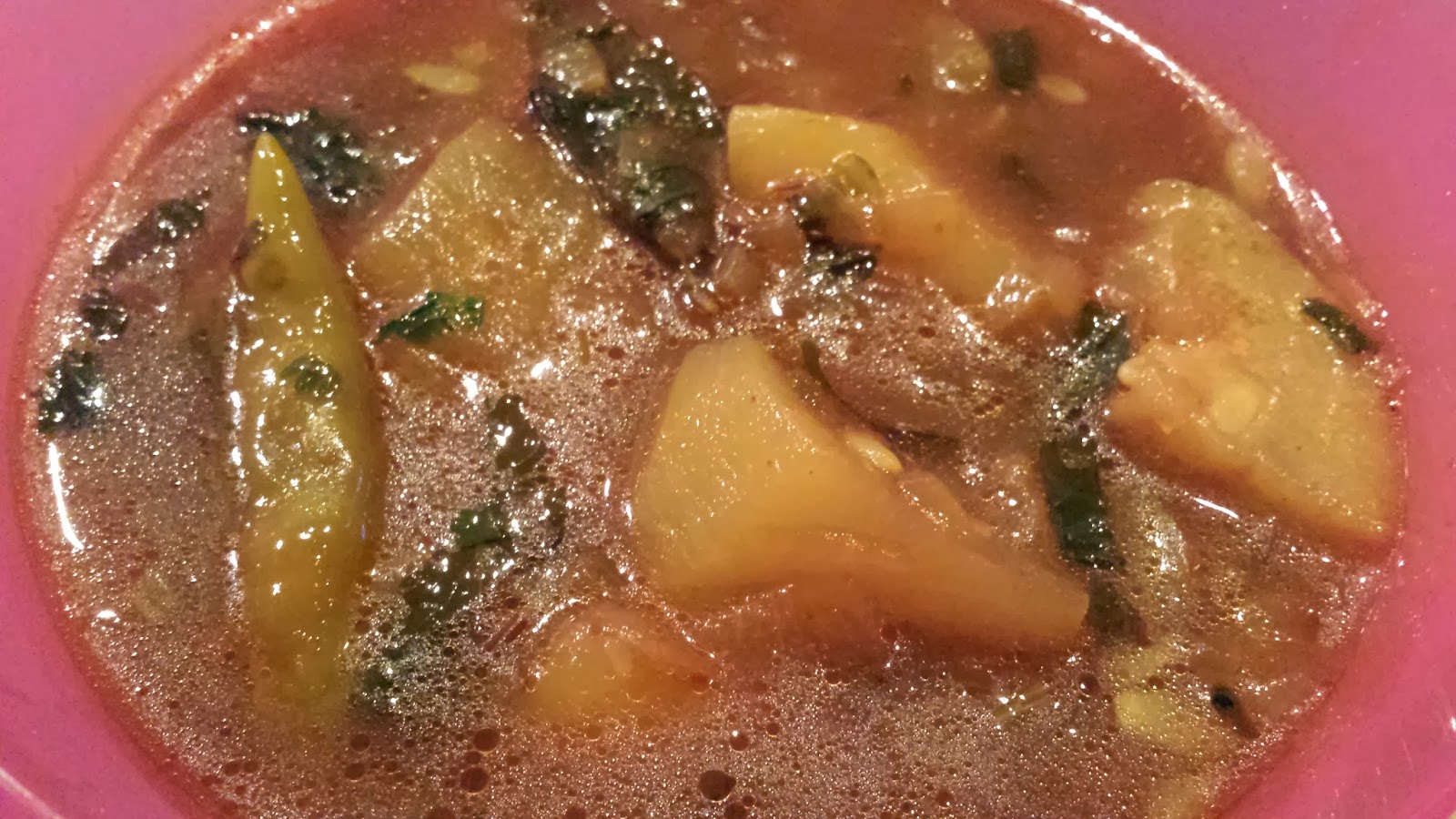 Spices of Andhra: Anapakaya / Sorakaya Pulusu (Bottle gourd curry in ...