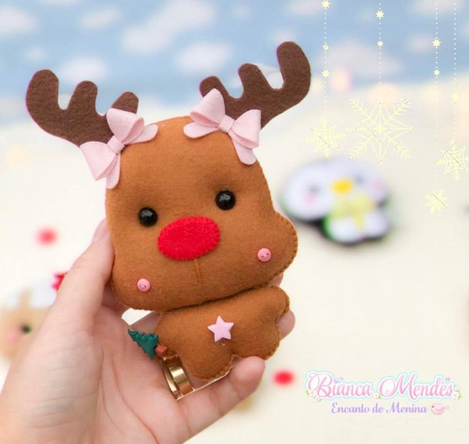 Decoração de natal em feltro com molde - Ver e Fazer
