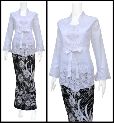 KHAYRA BATIK DISTRO: KEBAYA KATUN BORDIR+ ROK BATIK