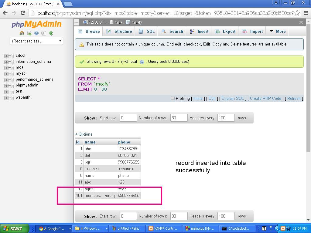 Cpp Mysql Database Connectivity Using Code Blocks With Sample Project Cpp Mysql Database 6327