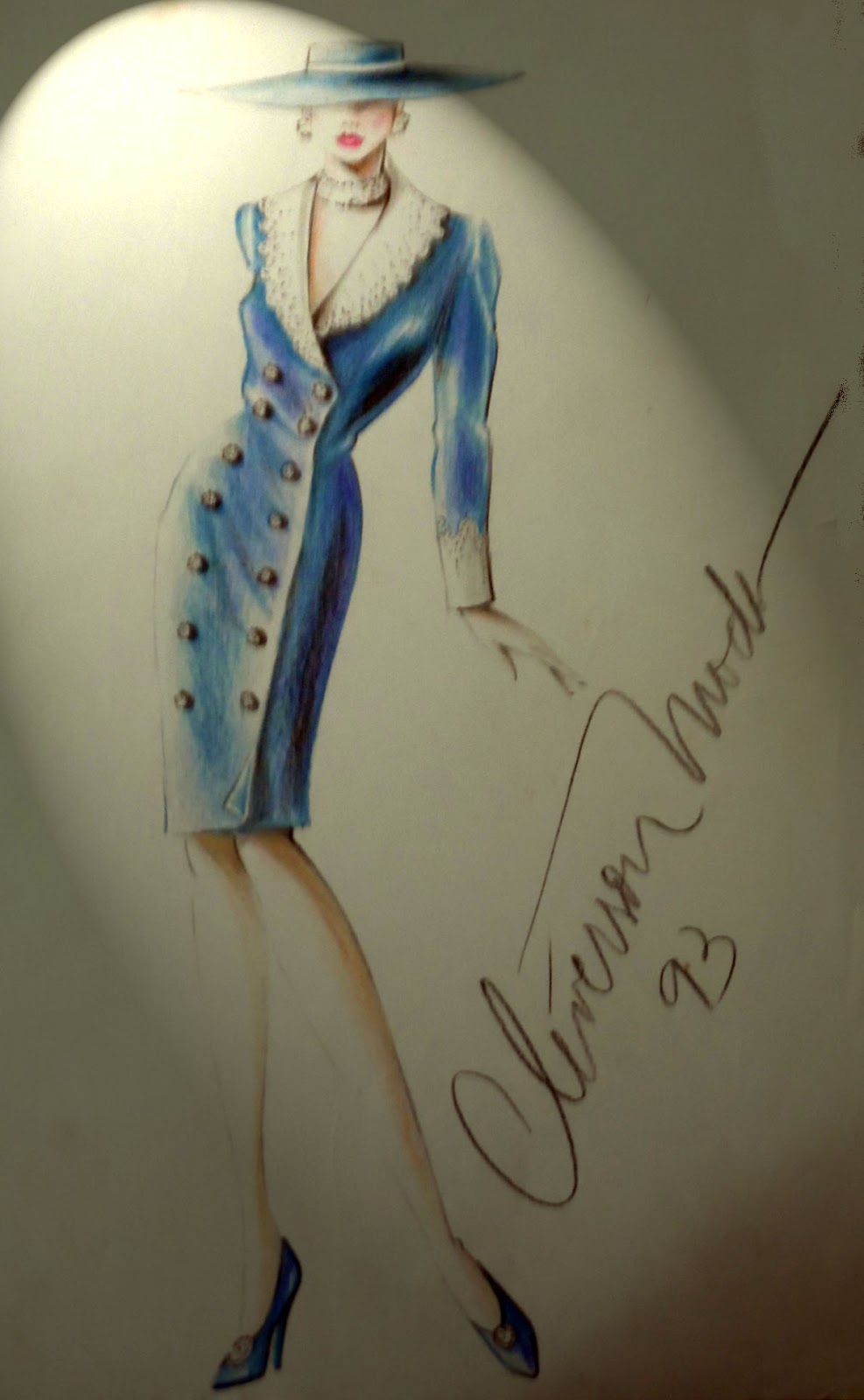 DESENHOS DE MODA: Desenho de moda - Realizado em 1993.