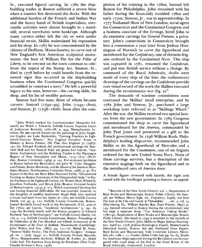 English 18th Century Portrait Sculpture: The Skillin Family of Carvers ...