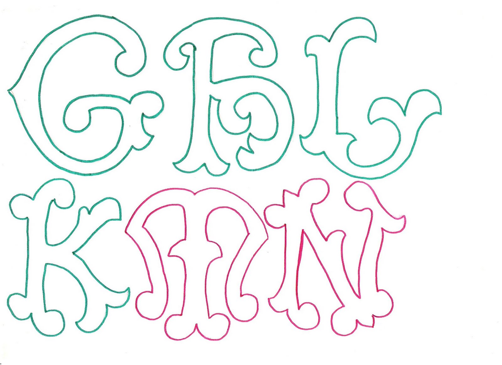 MaestrosComoTú: LETRAS CURVAS