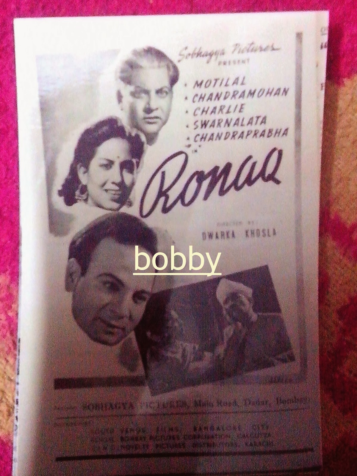 Bollywood Booklets Old filmi Magzine And lobby cards shop: Motilal ...