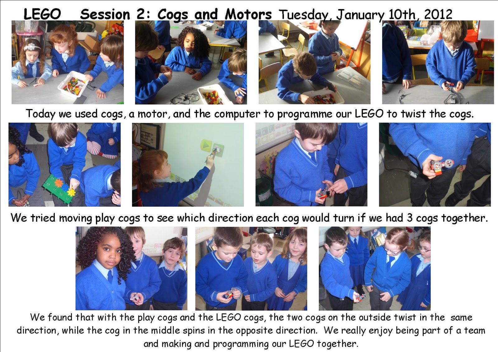 Science Projects: Engineering with LEGO in Senior infants