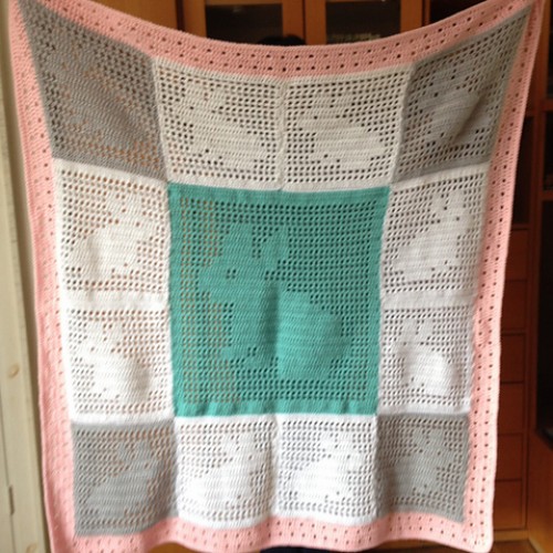 Beautiful Skills - Crochet Knitting Quilting : Filet Bunny Afghan ...