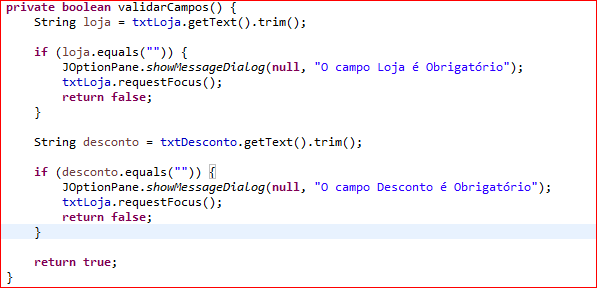 Programação JAVA: Como criar um método de validar campos em JavaFx
