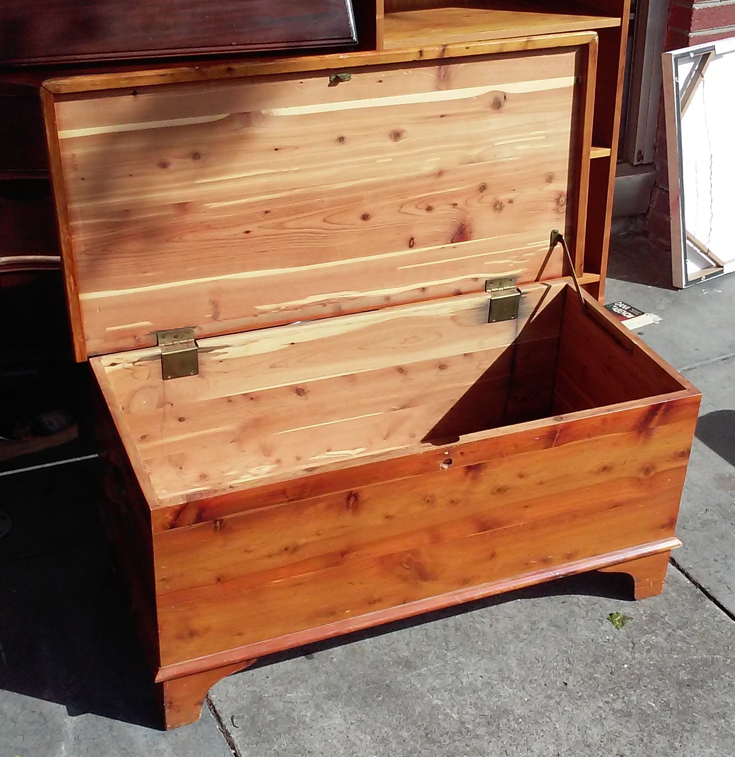 UHURU FURNITURE & COLLECTIBLES: SOLD 3' Wide Solid Cedar Chest - $55