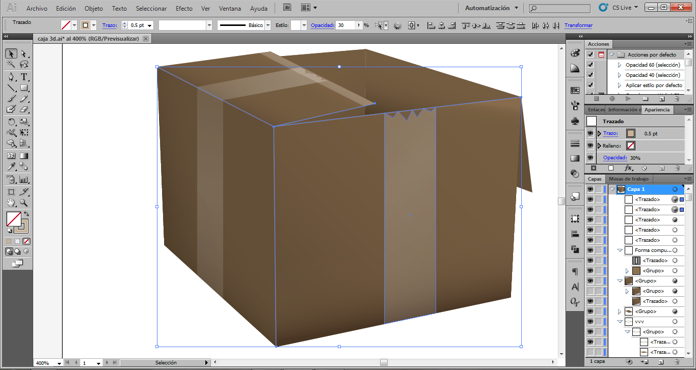 dicagrafic: tutorial: caja 3d