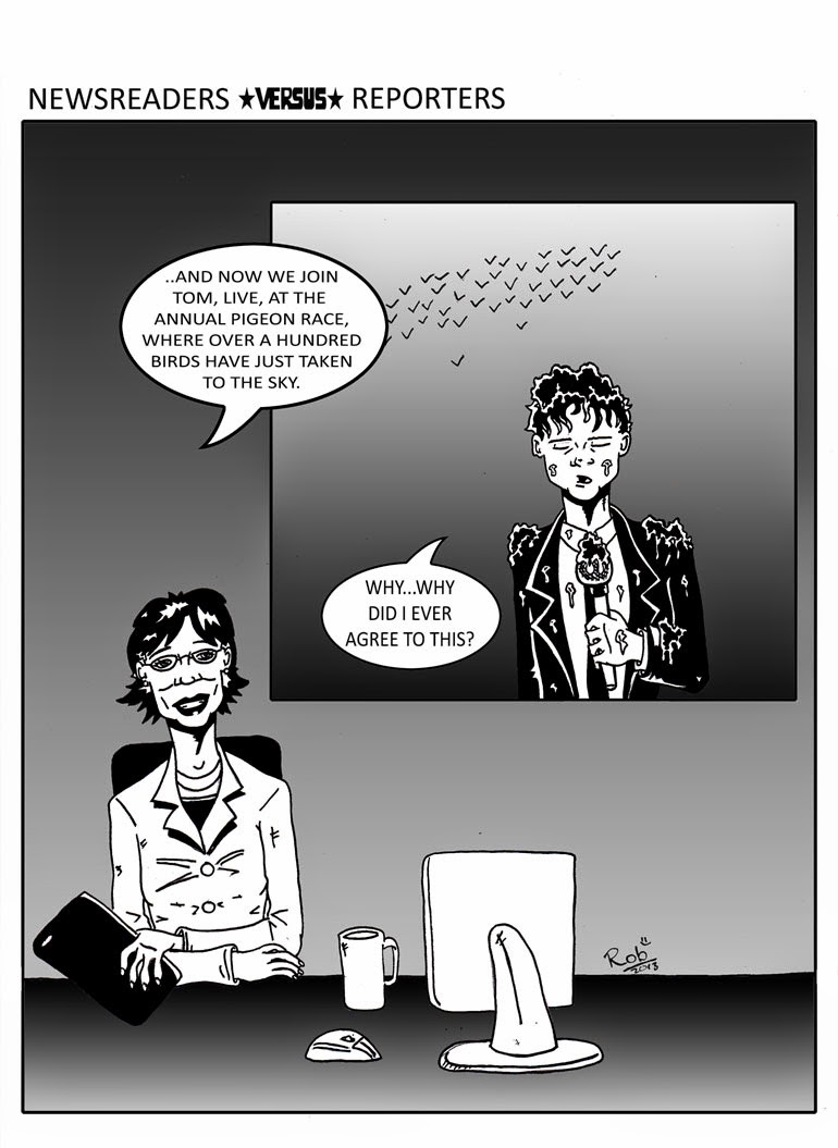 Versus: Versus Comics: Newsreaders Versus Reporters