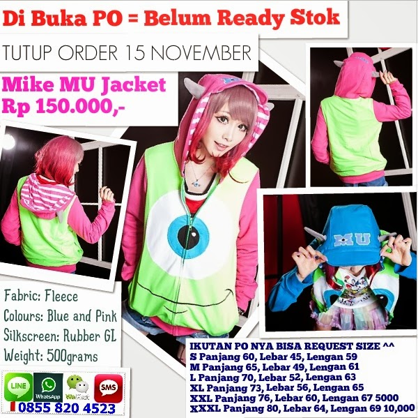 Mike MU Monster Universe Jaket Hoodie