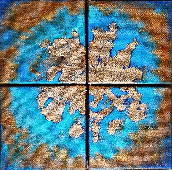 Daily Painters Abstract Gallery: "Golden Globe" Original Contemporary ...