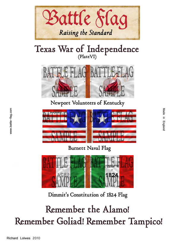 Battle Flags of the Texas War of Independence. |Battle Flag