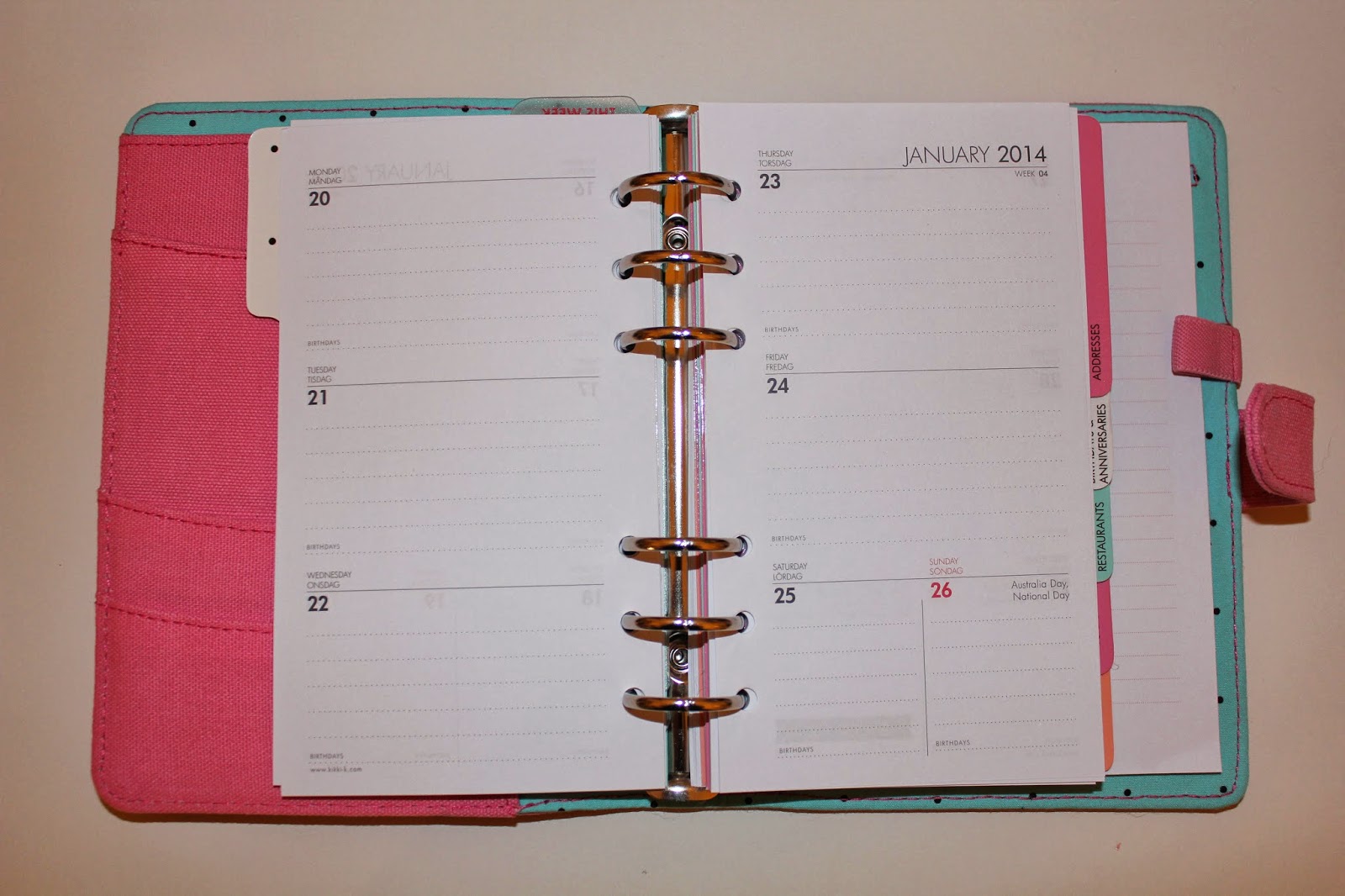 Pretty Filo: Kikki K Planner - Live Laugh Love