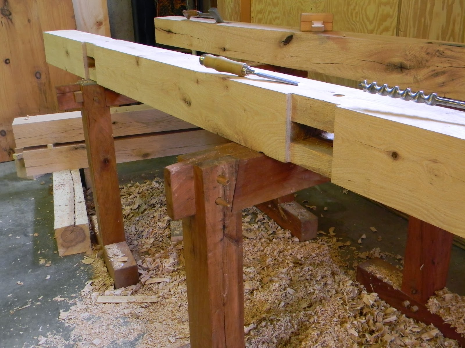 Timber framed tool cabinet hanger