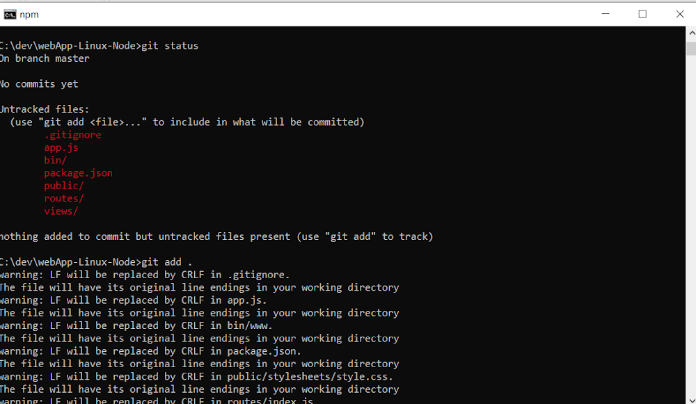 Azure And Co Build A Nodejs Application And Deploy It Git Push To An Azure Linux Web App