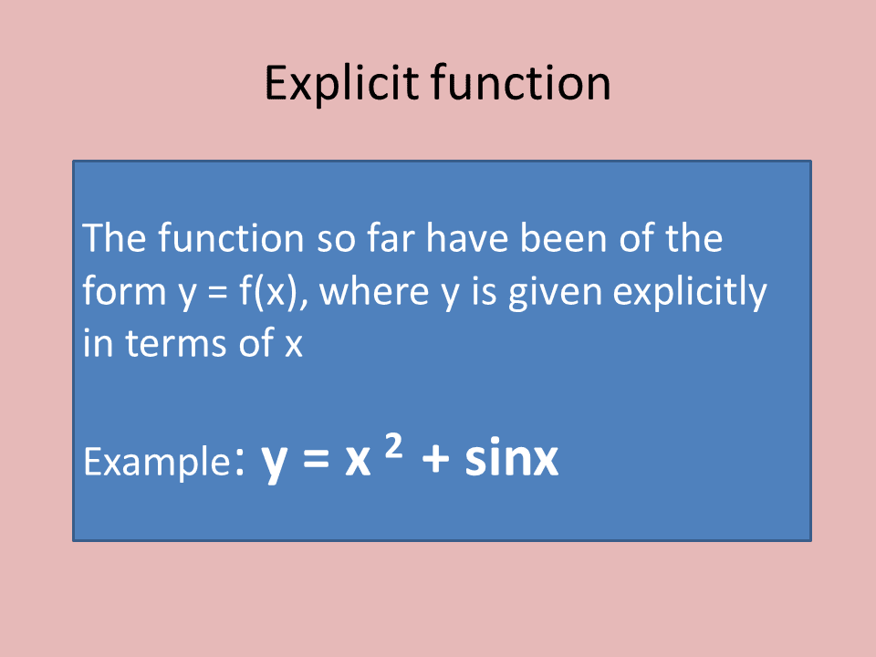 Math12: Further Differentiation