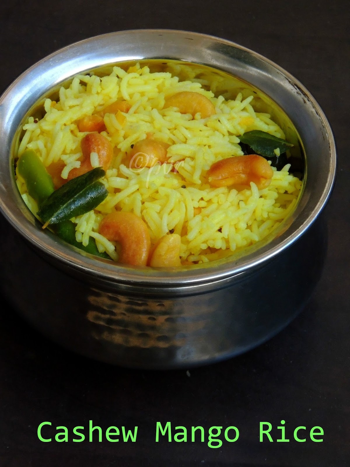 Priya's Versatile Recipes: Vegan Cashew Raw Mango Rice/ Munthiri Maanga ...