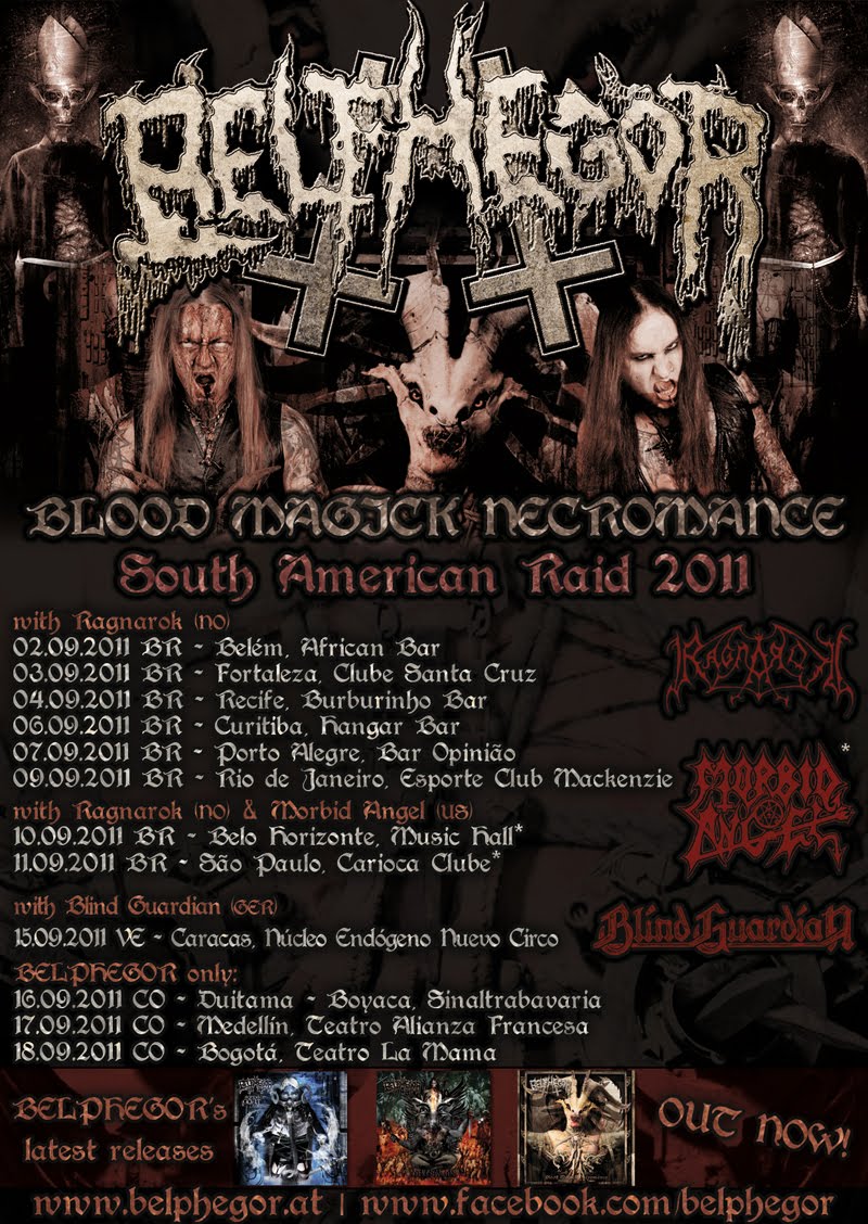 programa de rock: Belphegor no Rio de Janeiro