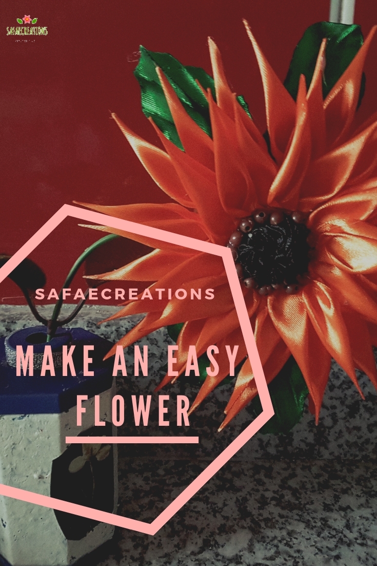 Diy comment faire une fleure simple avec du ruban - Safaecreatins