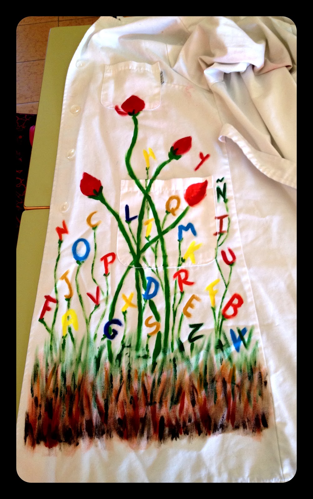 Rutty`s creations: Bata de clase decorada