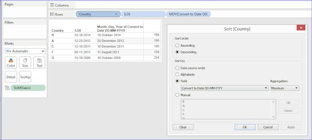 Tableau Visualizations: How to convert String to Date.