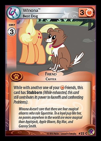 MLP Winona, Best Dog CCG Cards | MLP Merch