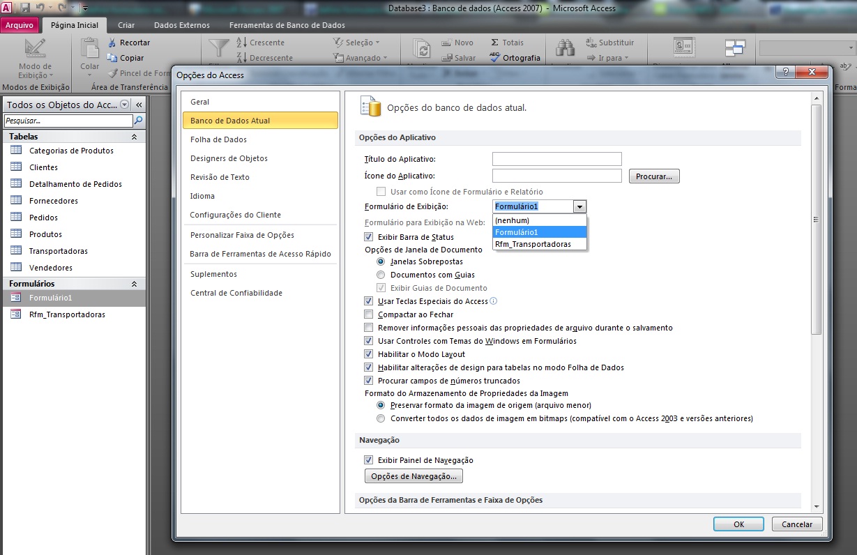 Tecla Ti: Abrir Formulário ao Iniciar Access