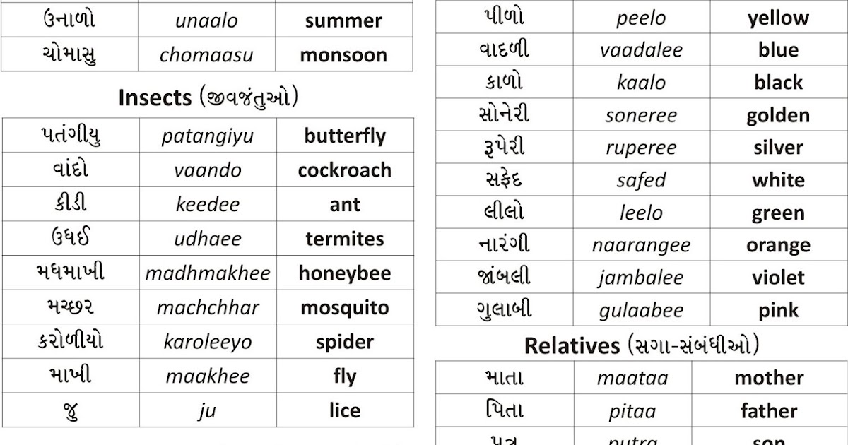 Learn Simple Gujarati: Lesson 4