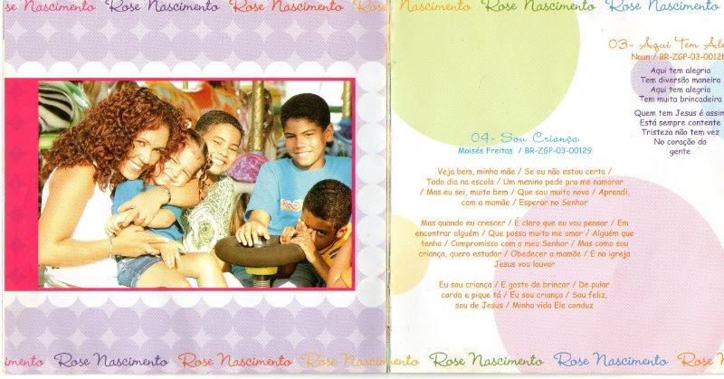Tudo Gospel: (Rose Nascimento e Cristina Mel) em CDs Infantis - Encartes