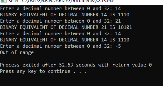 NRNV CODES: A decimal number between 0 and 32 exclusive can be ...