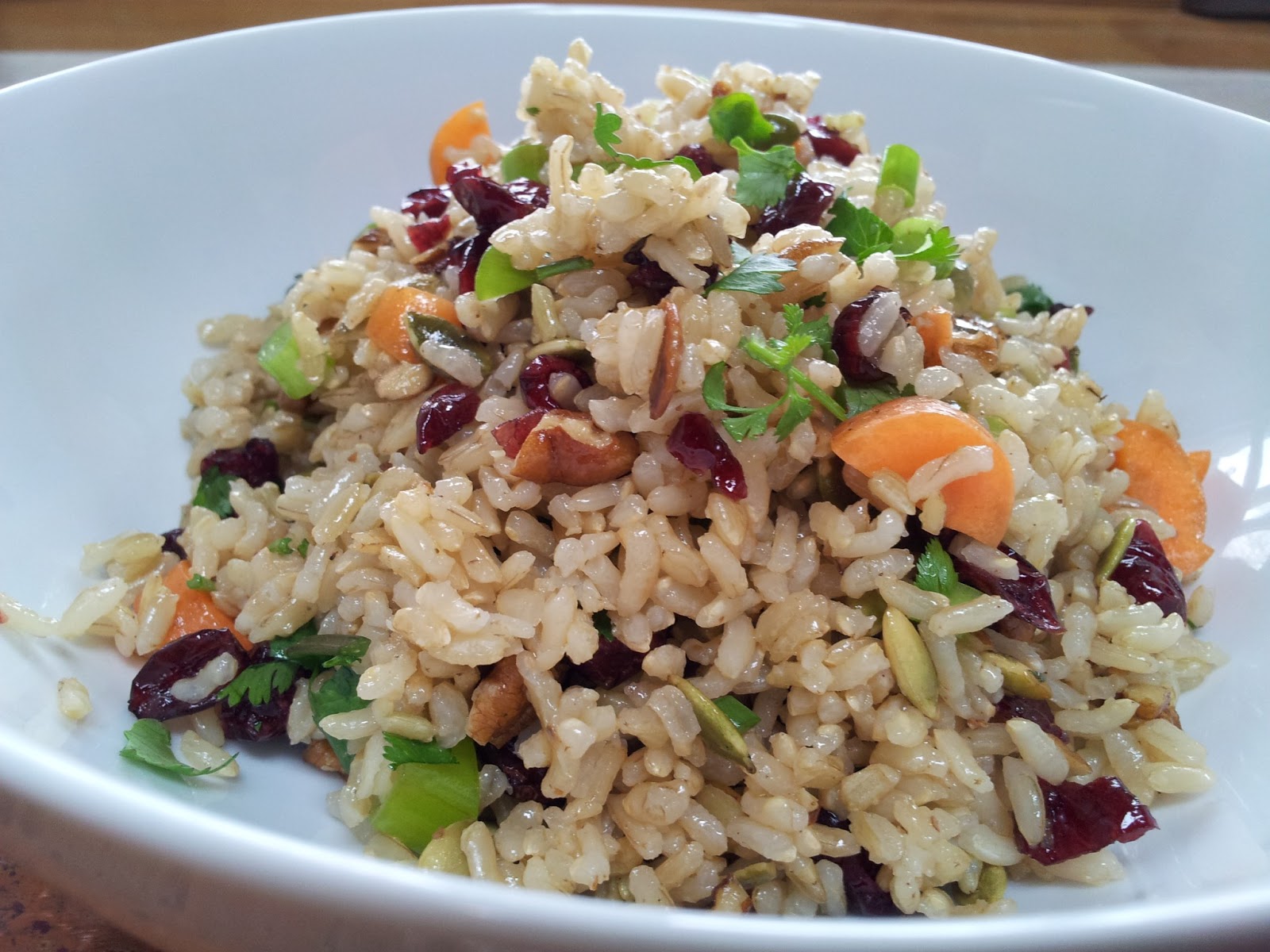 Napa Farmhouse 1885™: sprouted brown rice salad with cranberries, nuts ...