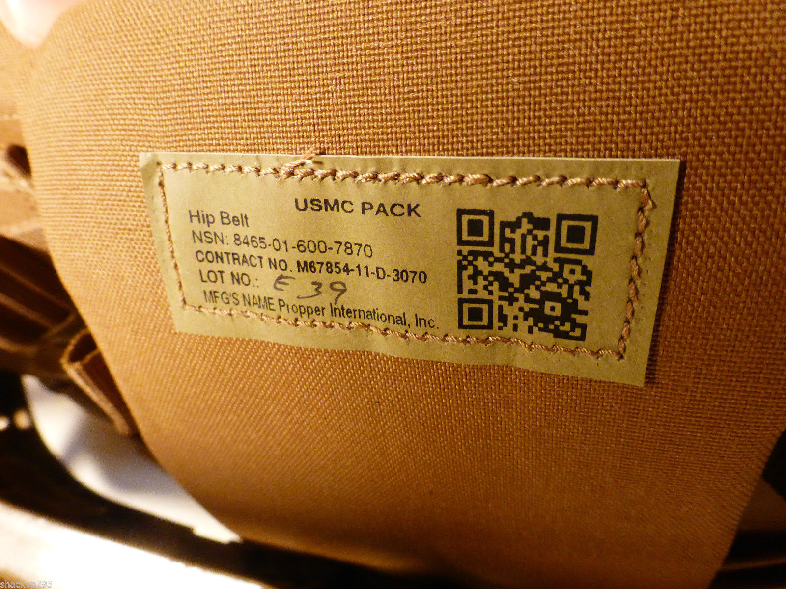 Webbingbabel: USMC FILBE Pack Frame - Suspension System