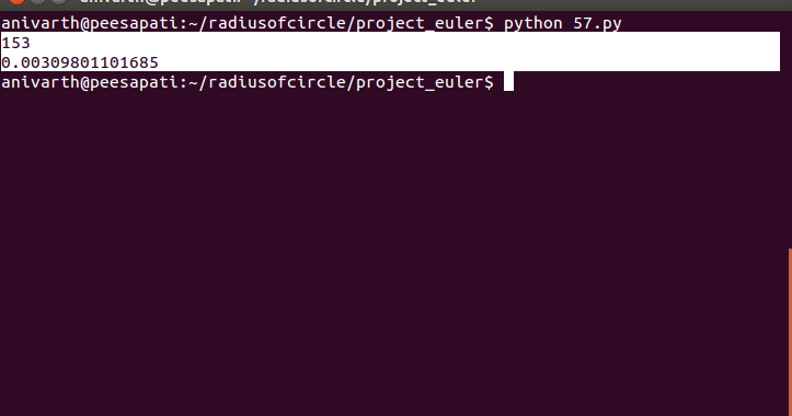 Problem 57 Project Euler Solution With Python 
