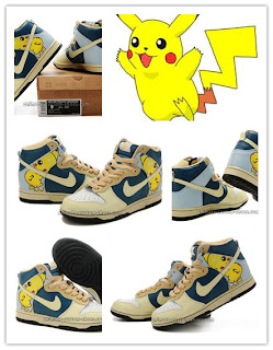 Tina: Nike Dunk Hightops Pikachu By Carliequeen Custom Sneakers