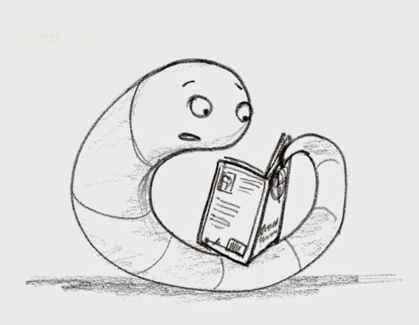 chloe illustrates: @Daily__Doodle book worm