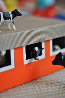 Cardboard Box Stables | Munchkins and Mayhem