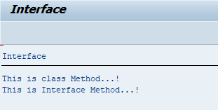 ABAP Tutorial: Interface