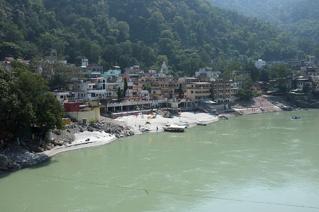 Rishikesh on the bank of river Ganga