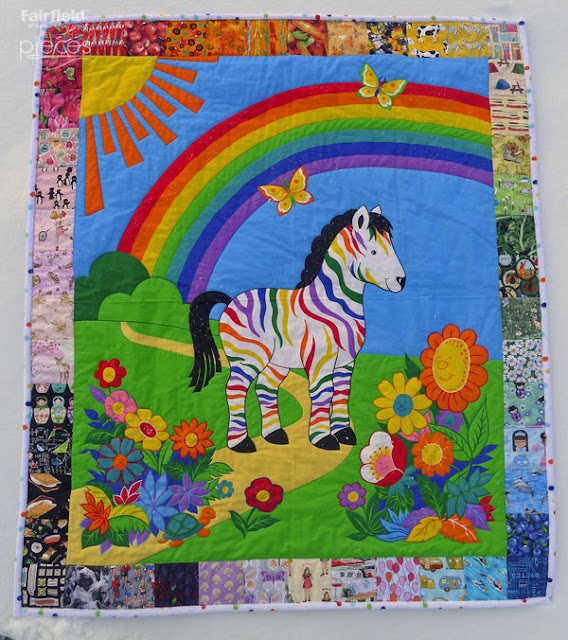 Pieces by Polly: Simple I-Spy Rainbow Border for Quilt Panels